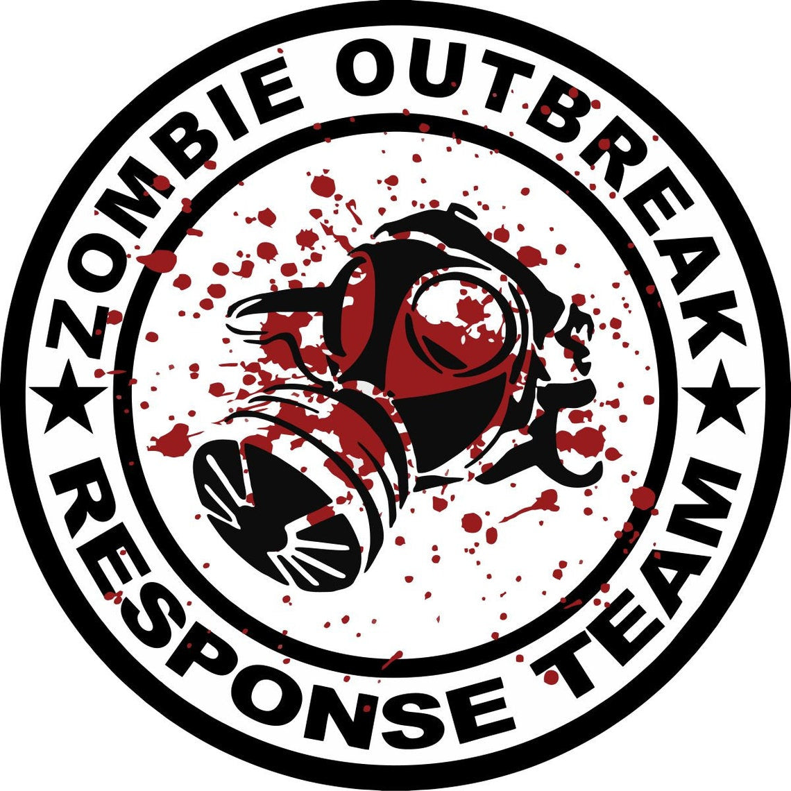 Zombie Outbreak Response Team Gas Mask with Blood Splatter – Adventure ...